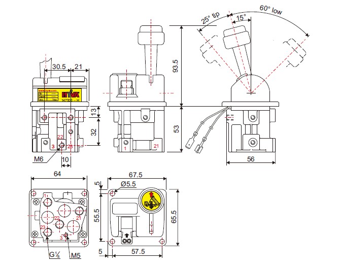 HYVA 14750650H Led Dump Truck Controls Air Control 2 Sections Fix ...