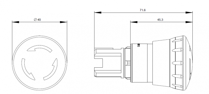 40mm Plastic Emergency Stop Button Tamperproof 3SU1000-1HB20-0AA0